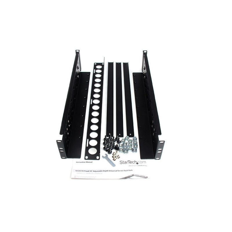 StarTech.com 2U Fixed 19" Adjustable Depth Universal Server Rack Rails ...