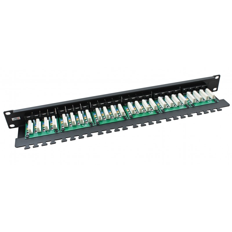 24 Port Cat5e UTP CCS 20/20 Right Angled Patch Panel | Cat5e Patch Panels