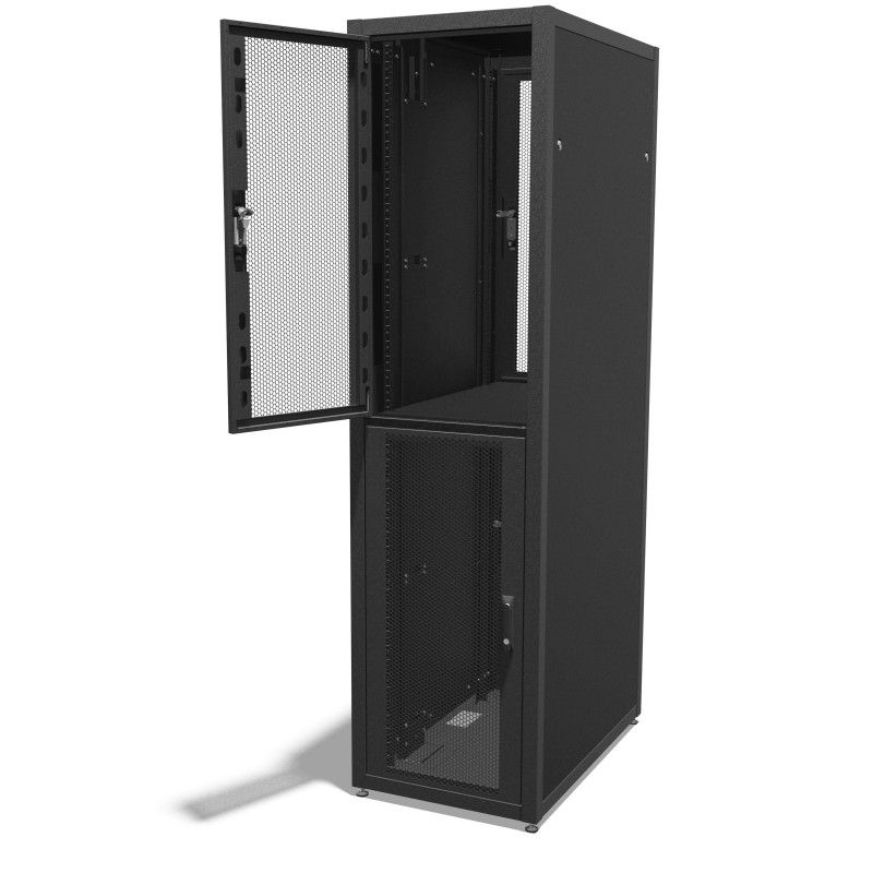 42u 800mm x 1000mm 2 Compartment CoLocation Server Rack | 2 Compartment ...