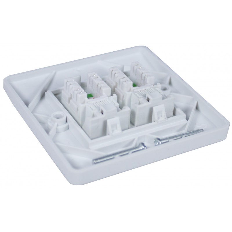 Cat6a FTP RJ45 Modules with Faceplate | Cat6a Modules & Outlets