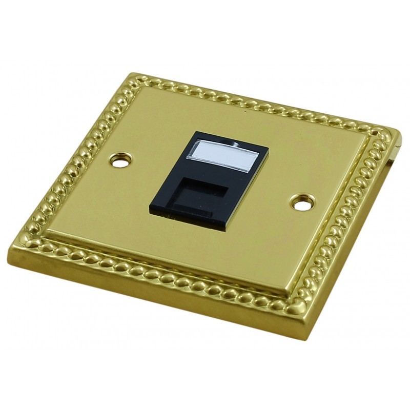 Singlegang Metal Faceplate with 1 Cat6 UTP Module Module | Cat6 Modules ...