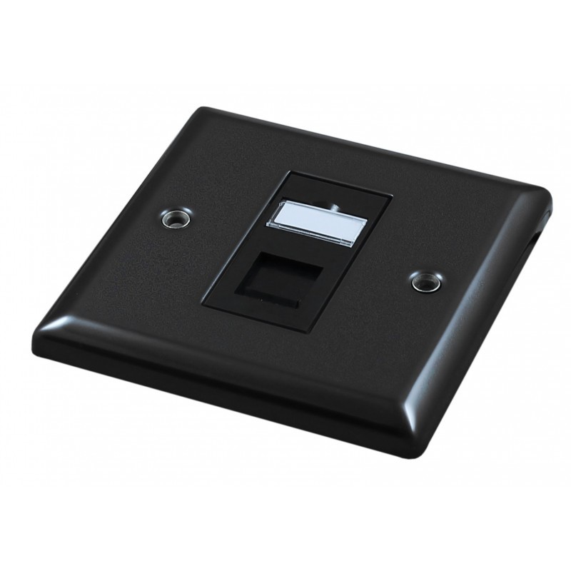 Singlegang Metal Faceplate with 1 Cat6 UTP Module Module | Cat6 Modules ...