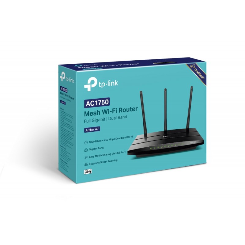 TP-LINK Archer A7 wireless router Dual-band (2.4 GHz / 5 GHz) Gigabit ...
