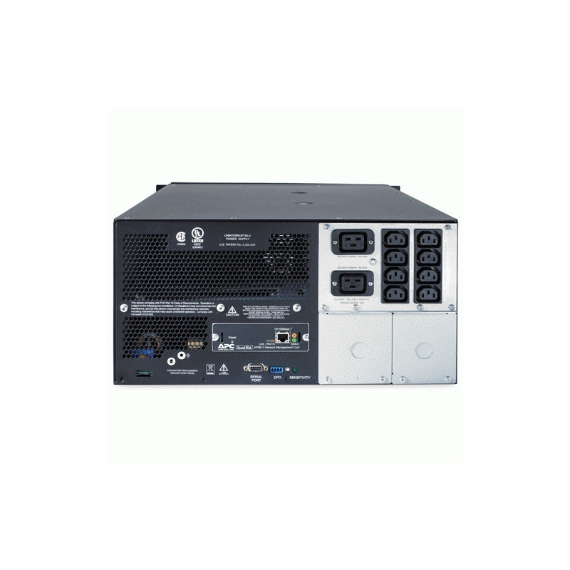 APC Smart-UPS SUA5000RMI5U - 5000VA, 8x C13, 2x C19 outlet, NMC, Rackmount/Tower