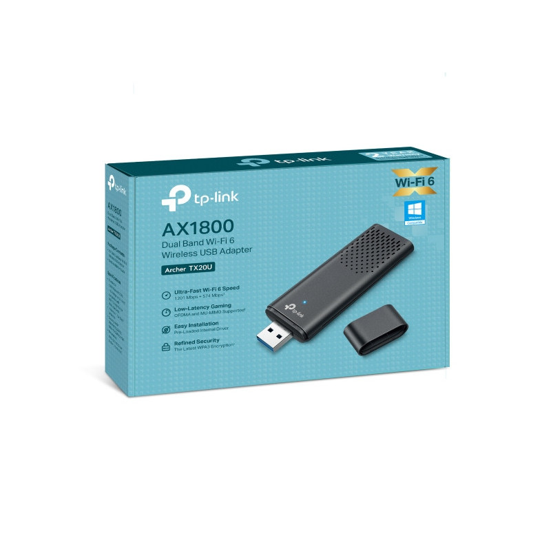TP-Link Archer AX1800 Dual Band Wi-Fi 6 Wireless USB Adapter