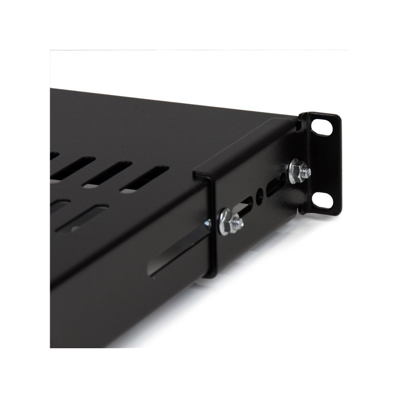 StarTech.com 1U Adjustable Mounting Depth Vented Rack Mount Shelf ...